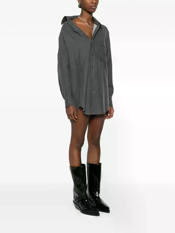 Alexander Wang Off-shoulder Shirt Mini Dress