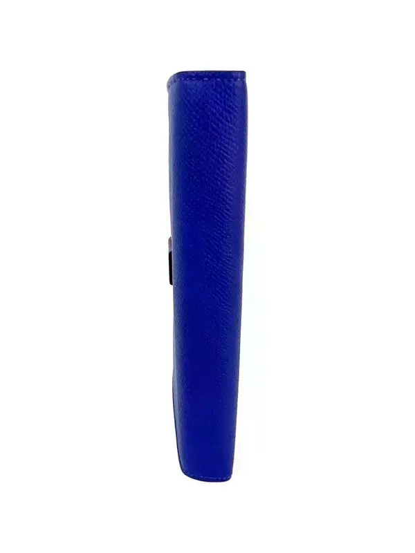 Hermès Epson Bearn Gusset Metal Wallet - Blue