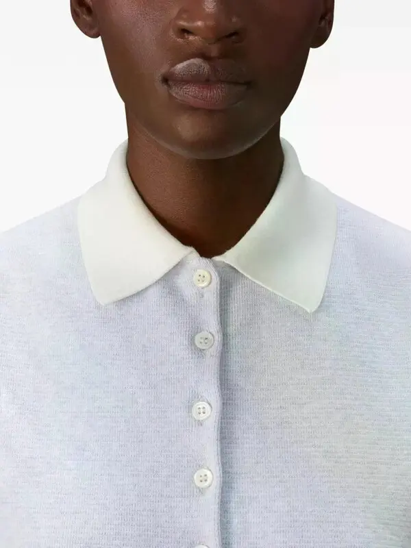 Thom Browne Four-bar Stitch Sleeveless Polo - Grey