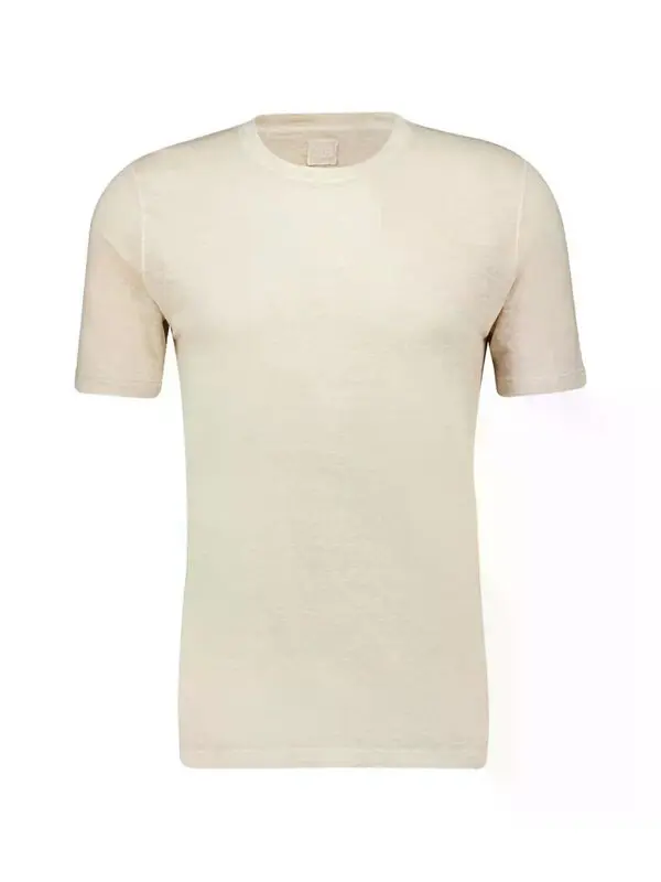 120% Lino Safari Round-neck T-shirt - Neutrals