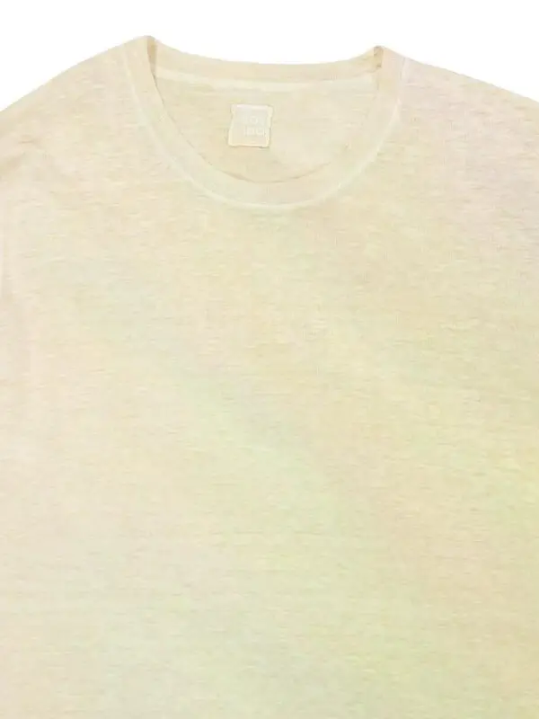 120% Lino Safari Round-neck T-shirt - Neutrals