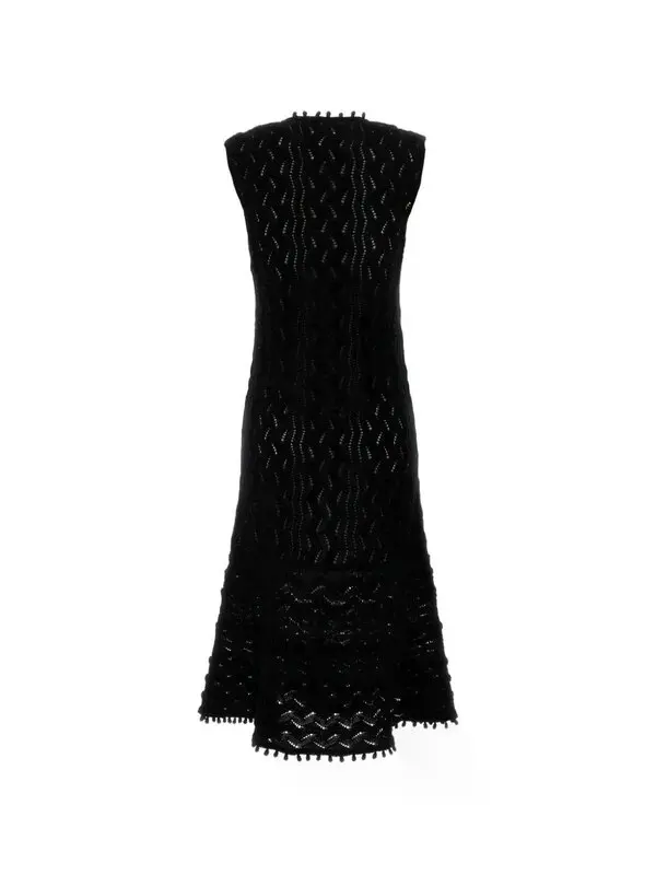 JIL SANDER V-neck Knitted Dress