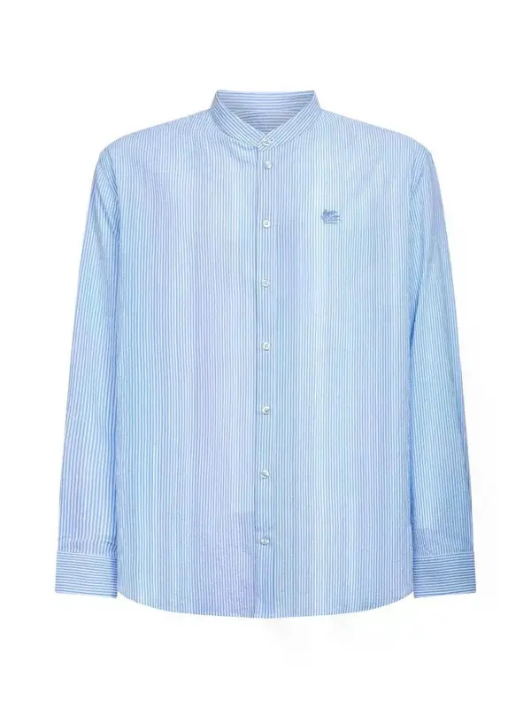 Etro Logo-embroidered Shirt - Blue