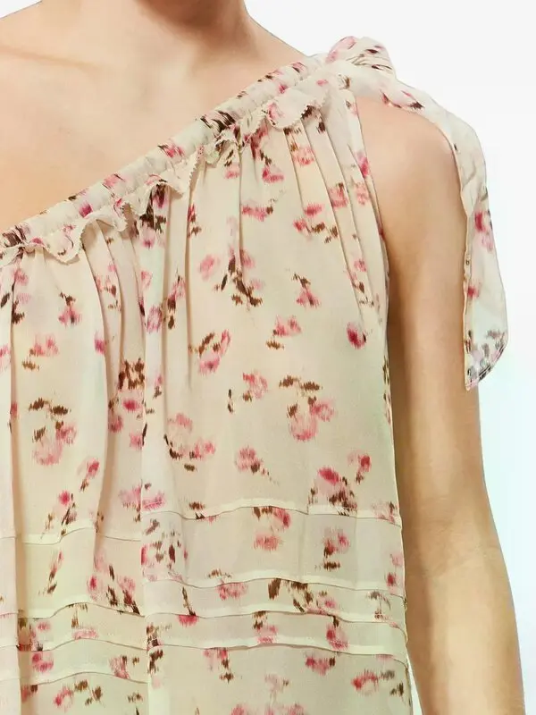 MARANT ETOILE Loeva Floral-pattern One-shoulder Blouse