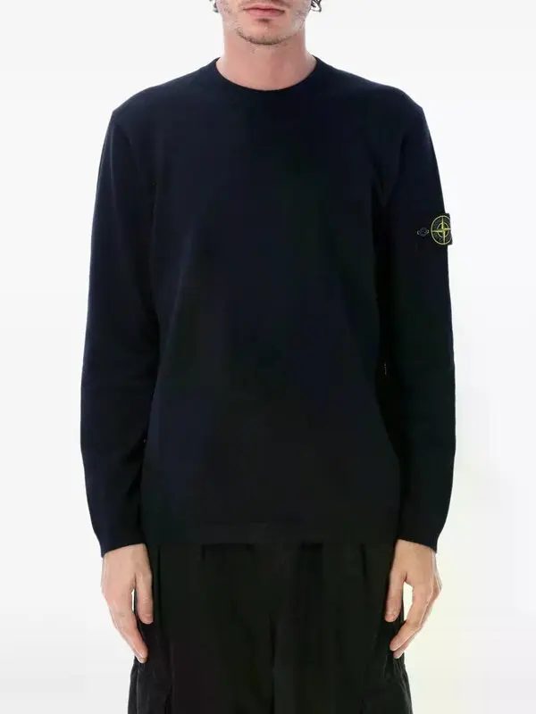 Stone Island Logo Patch Knit Sweater