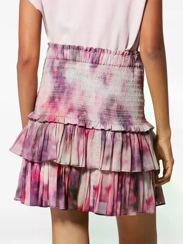 MARANT ETOILE Naomi Ruffled Mini Skirt - Pink