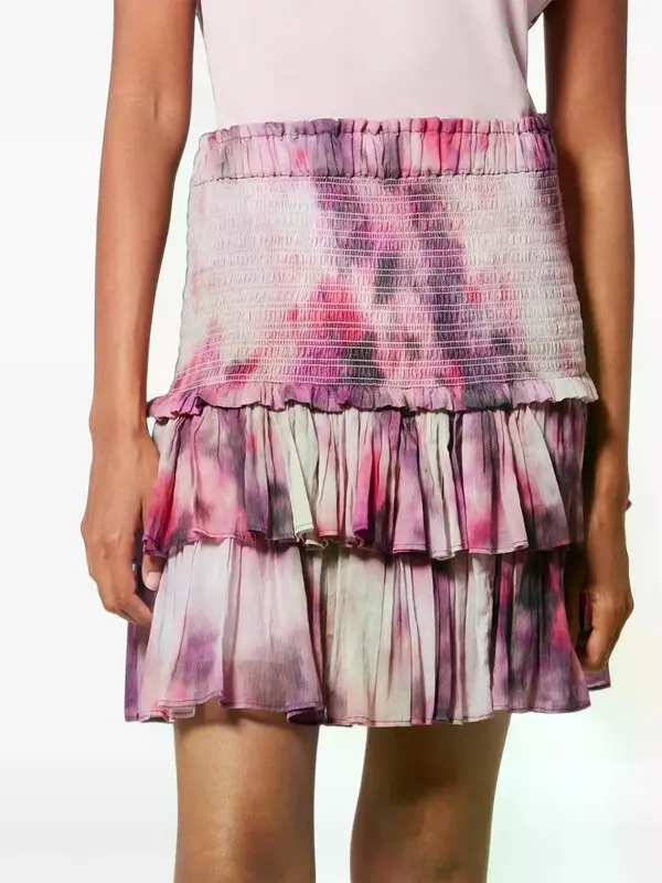 MARANT ETOILE Naomi Ruffled Mini Skirt - Pink