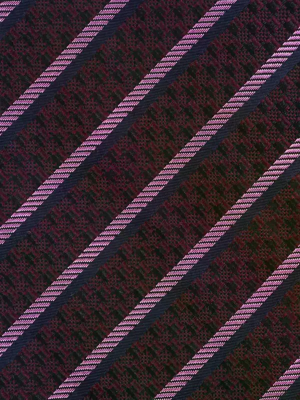 Zegna Striped Neck Tie - Red