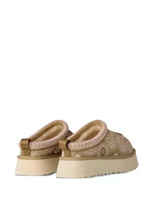 UGG Floral Embroidery Platform Slippers