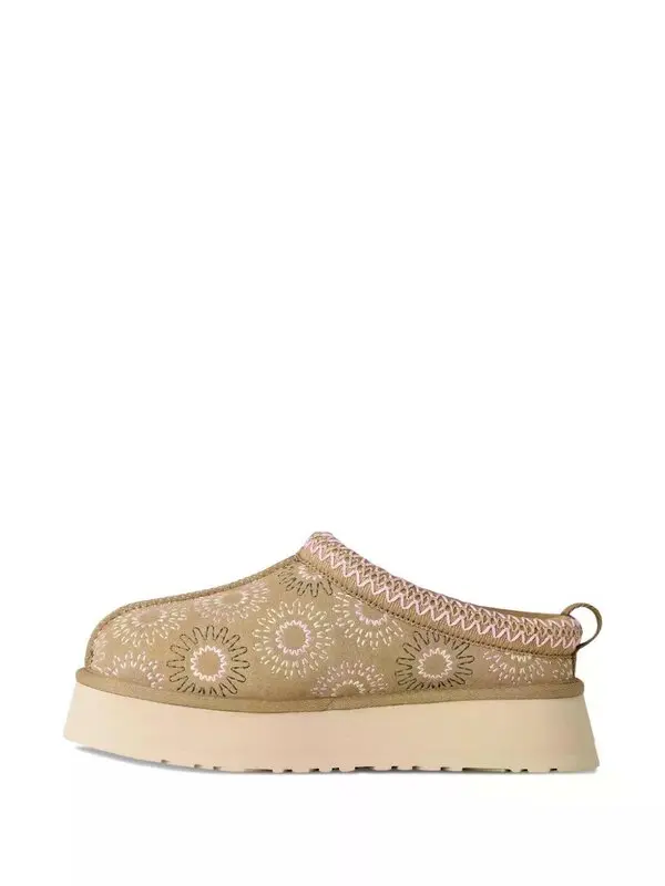 UGG Floral Embroidery Platform Slippers