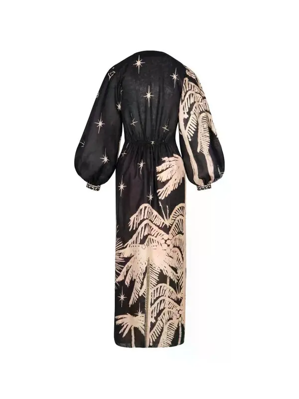 Johanna Ortiz Pradera Geométrica Midi Dress - Black