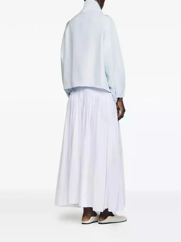 Sandro Logo-embroidered Funnel Neck Jacket - Blue
