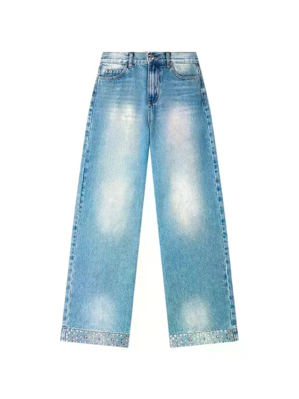 Sandro Rhinestone Embellishment Straight Jeans