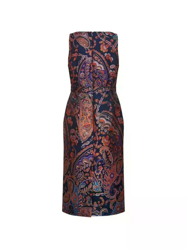 Etro Paisley-pattern Square Neck Dress