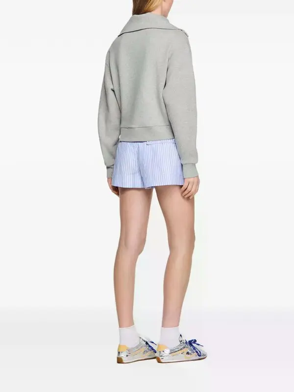 Sandro Logo-plaque Fleece Sweatshirt
