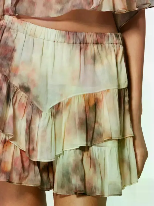 MARANT ETOILE Jocadia Ruffled Shorts - Neutrals