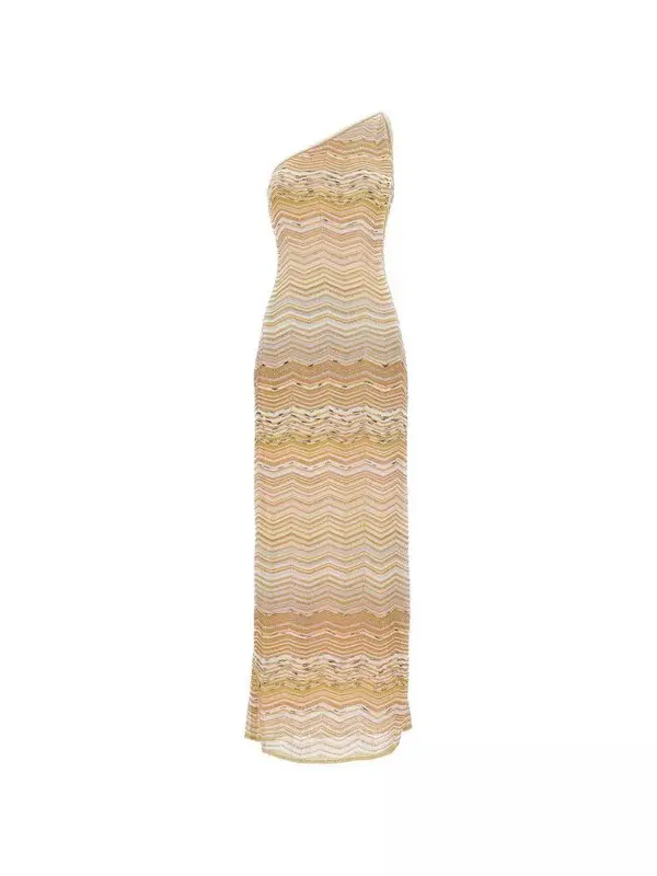 Missoni One-shoulder Chevron Maxi Dress