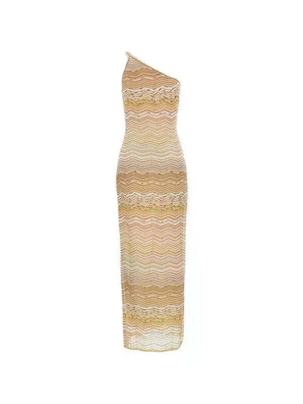 Missoni One-shoulder Chevron Maxi Dress