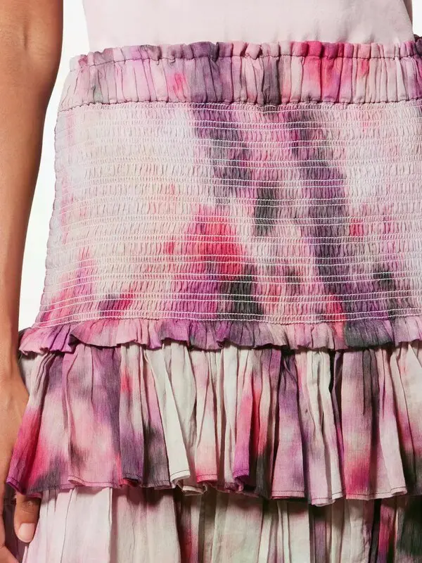 MARANT ETOILE Naomi Ruffled Mini Skirt - Pink