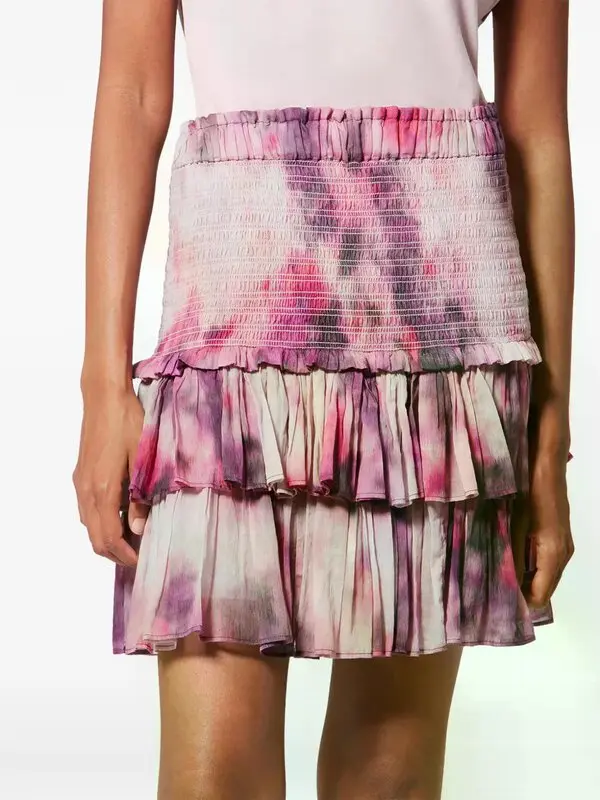MARANT ETOILE Naomi Ruffled Mini Skirt - Pink