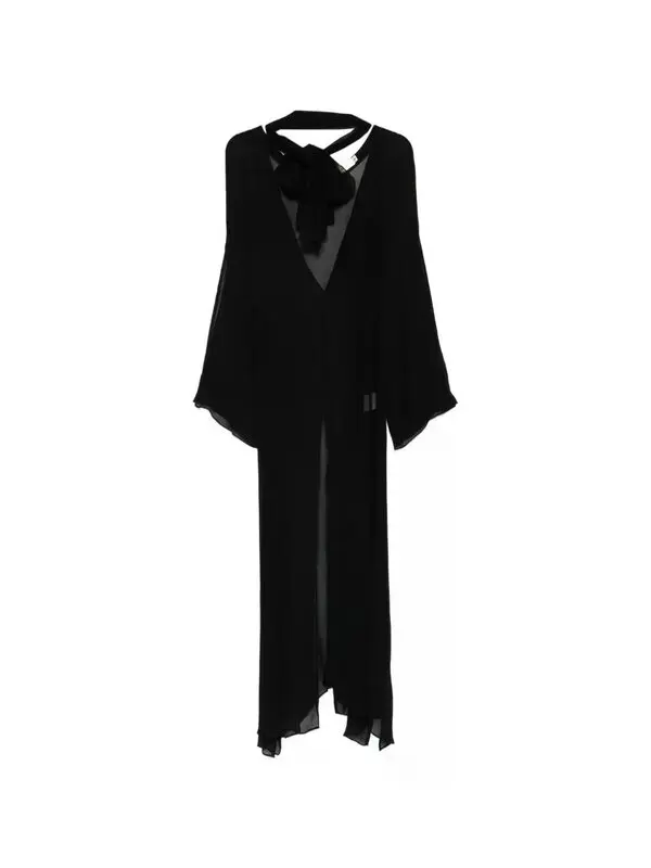 AYA MUSE Avira V-neck Maxi Dress - Black