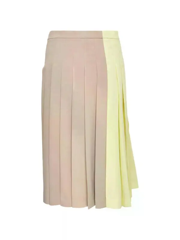 PUSHBUTTON Colourblock Pleated Midi Skirt