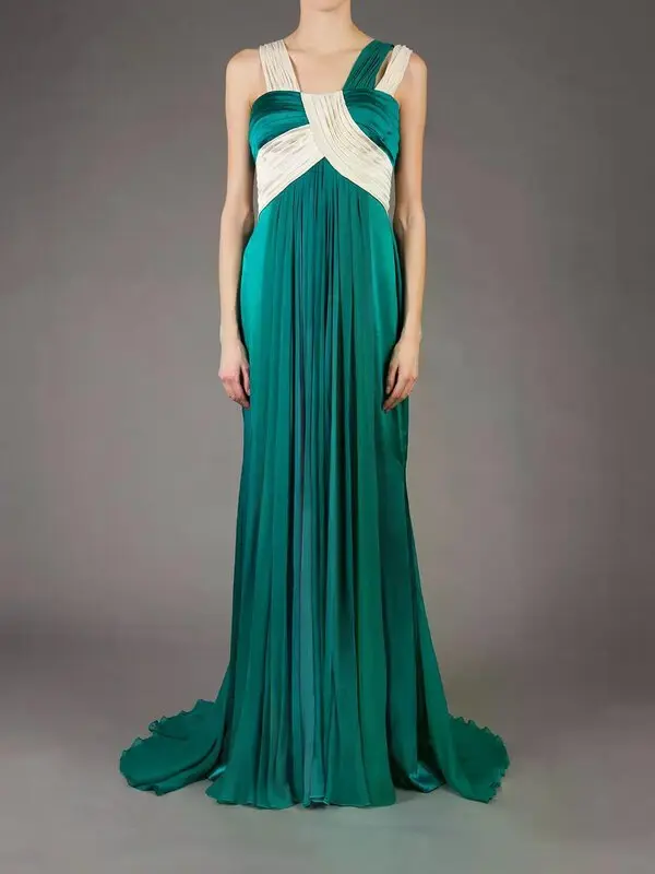 Zuhair Murad Silk Evening Dress - Green