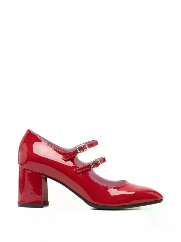 CAREL Alice Buckle Mary Jane Pumps - Red