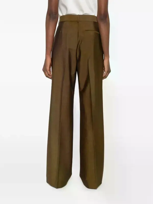 RÓHE Tailored Wide Leg Trousers - Brown