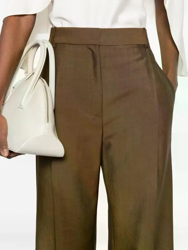 RÓHE Tailored Wide Leg Trousers - Brown