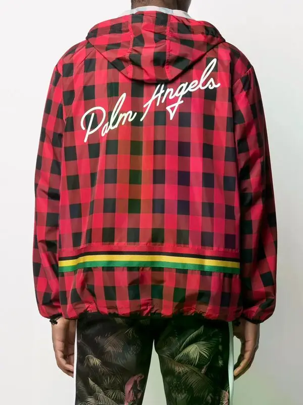 Palm Angels Check-print Hooded Jacket