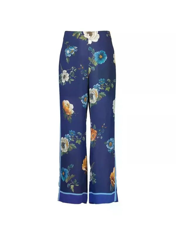 Borgo De Nor Jamie Floral Stripe Trousers