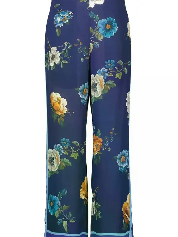 Borgo De Nor Jamie Floral Stripe Trousers