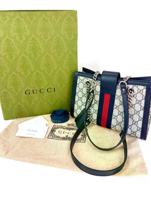 Gucci Supreme Dollar Padlock Tote Bag - Neutrals