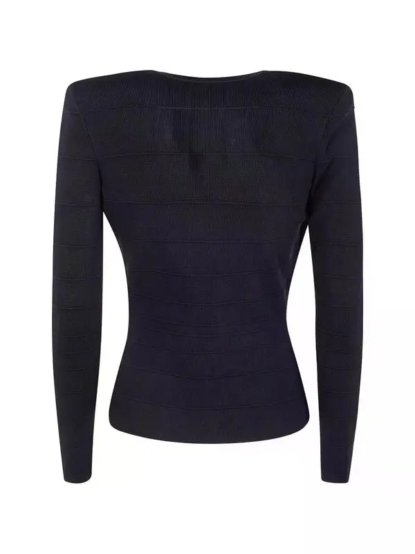 Elisabetta Franchi Striped Button Sweater