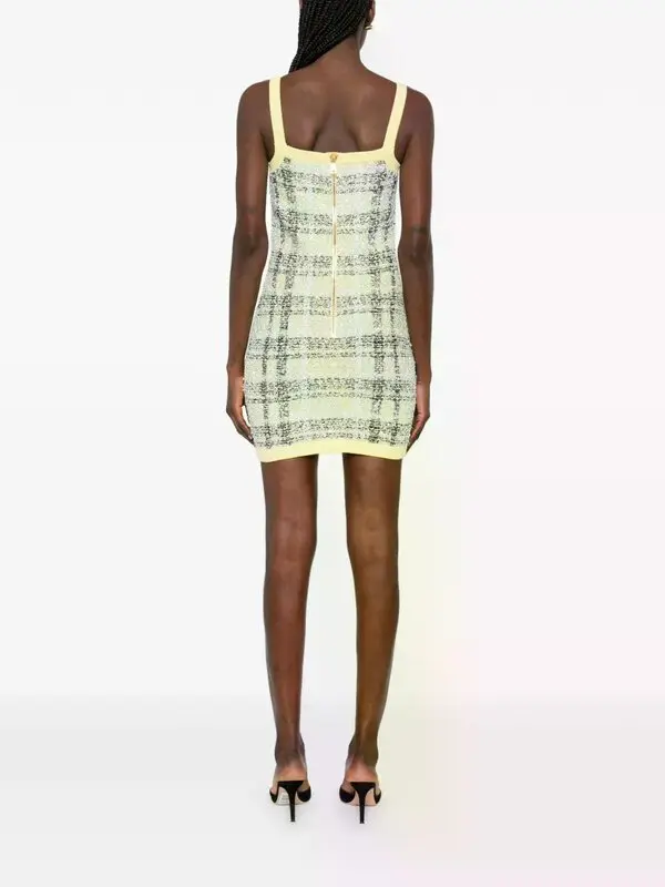 Balmain Buttoned Mini Dress - Yellow