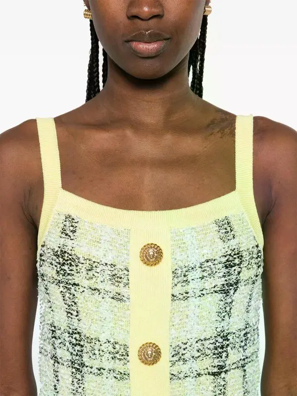 Balmain Buttoned Mini Dress - Yellow