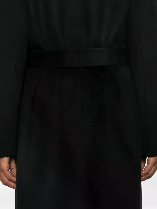 RÓHE Signature Scarf Coat - Black