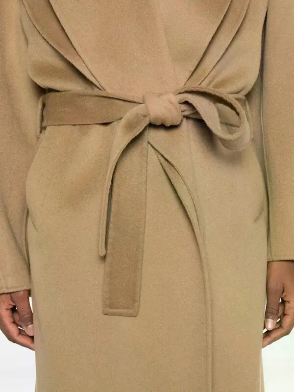 RÓHE Signature Double-faced Wool Scarf Coat - Brown