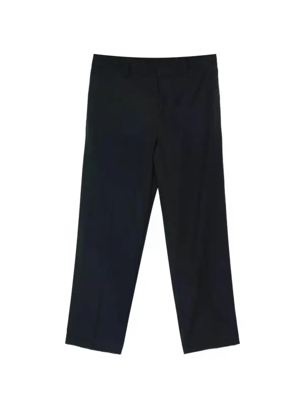 Emporio Armani Logo Detail Wool Trousers - Black