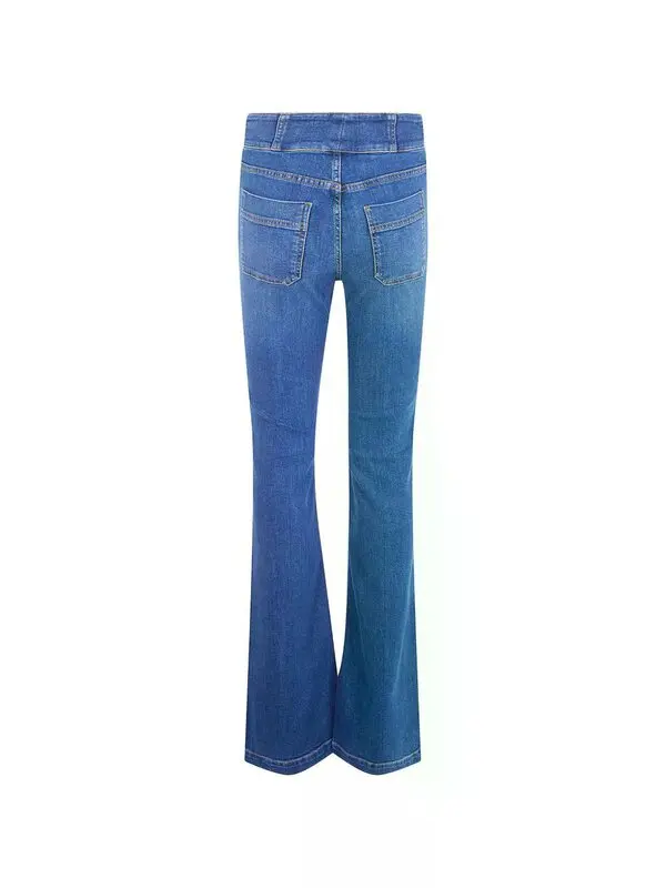 Elisabetta Franchi Boot-cut Jeans With Logo Detail
