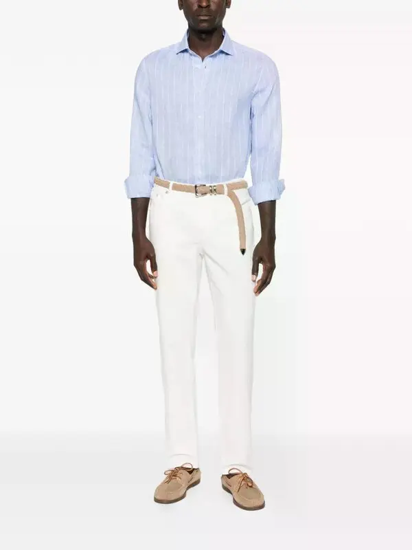 Brunello Cucinelli Striped Shirt - Blue