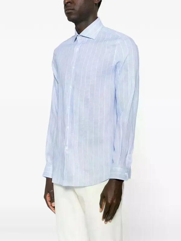 Brunello Cucinelli Striped Shirt - Blue