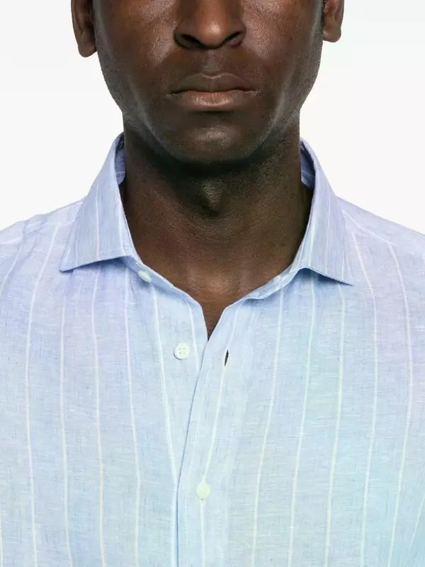 Brunello Cucinelli Striped Shirt - Blue
