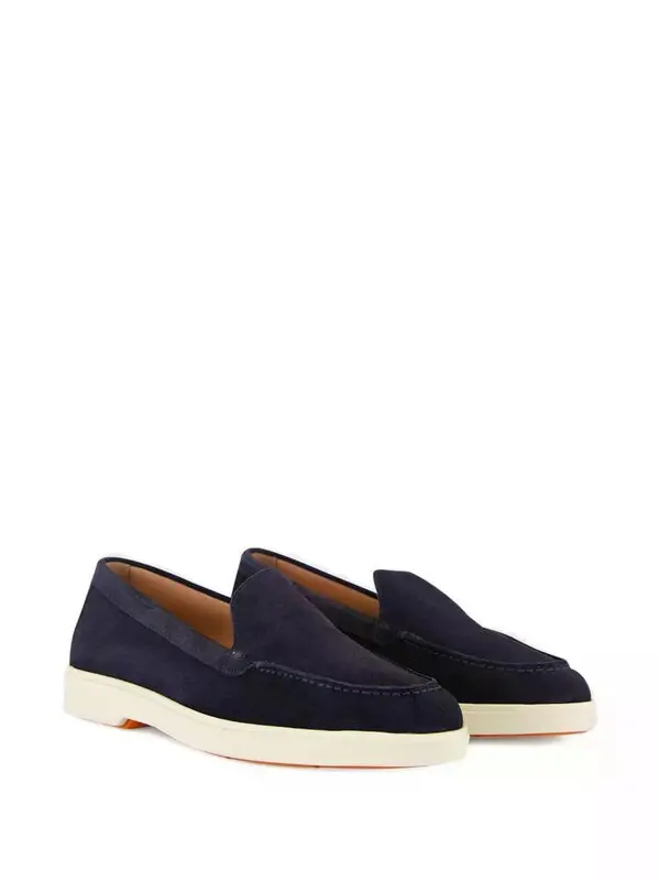 Santoni Suede Loafers - Blue