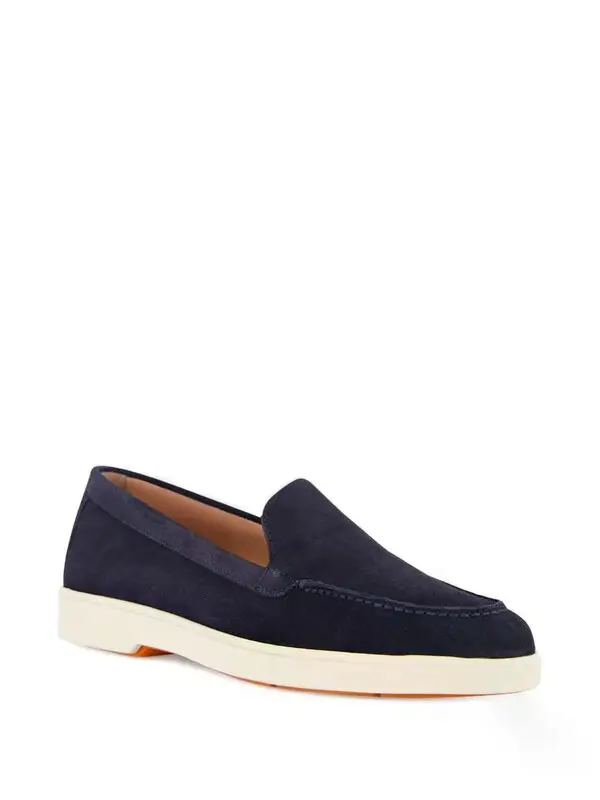Santoni Suede Loafers - Blue
