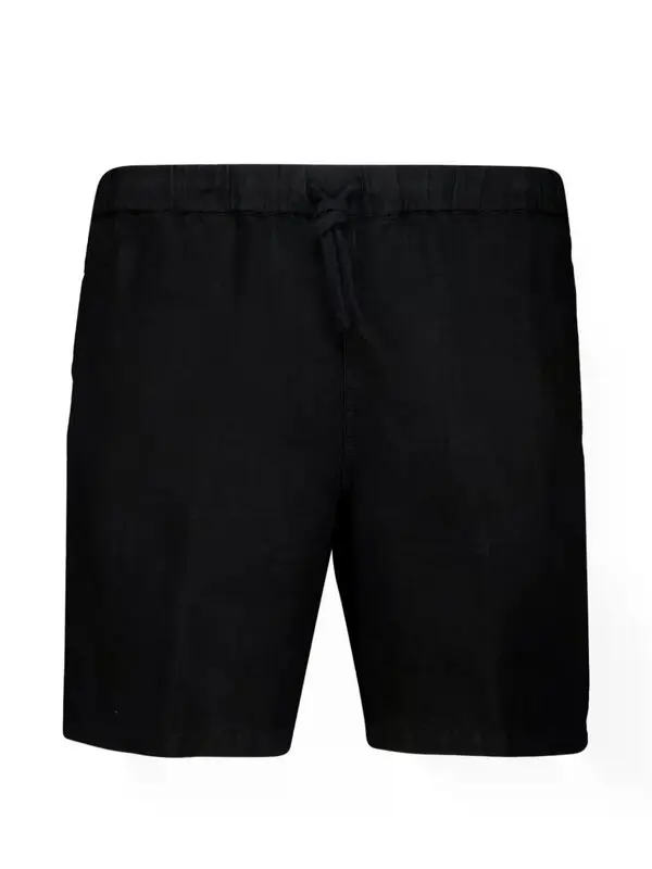 120% Lino Linen Drawstring Shorts - Black