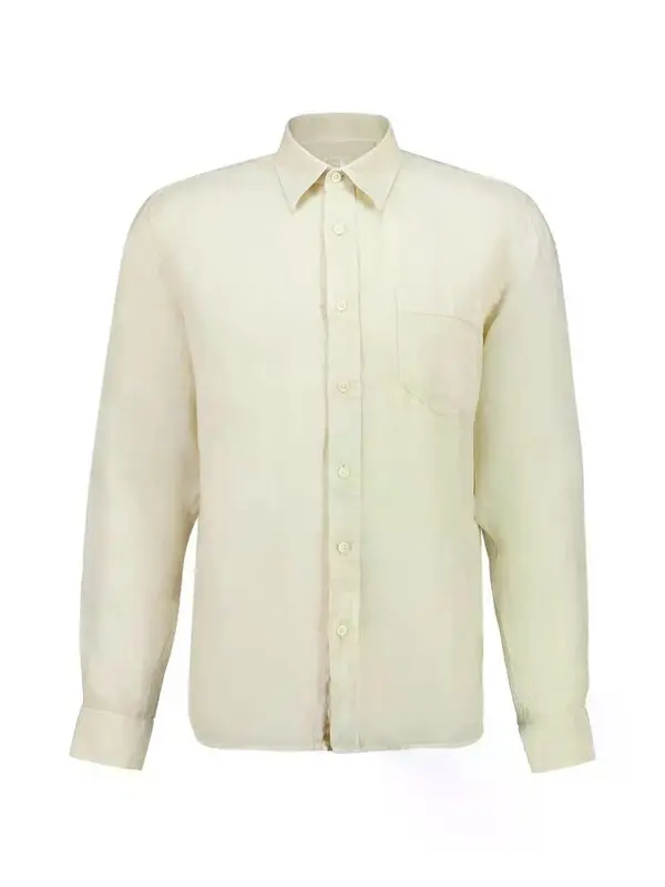 120% Lino Regular-fit Long-sleeve Shirt - Neutrals