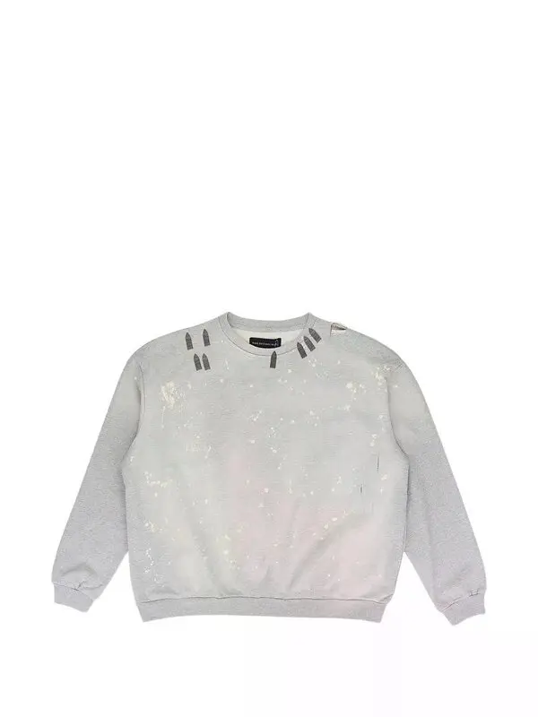 WHO DECIDES WAR Arched Collage Crewneck Sweater