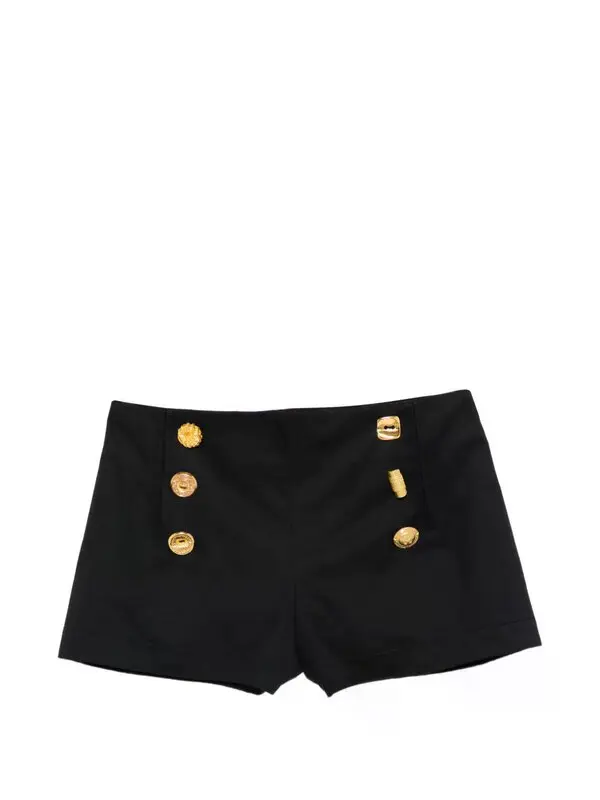 Françoise Button-embellished High-rise Shorts - Black